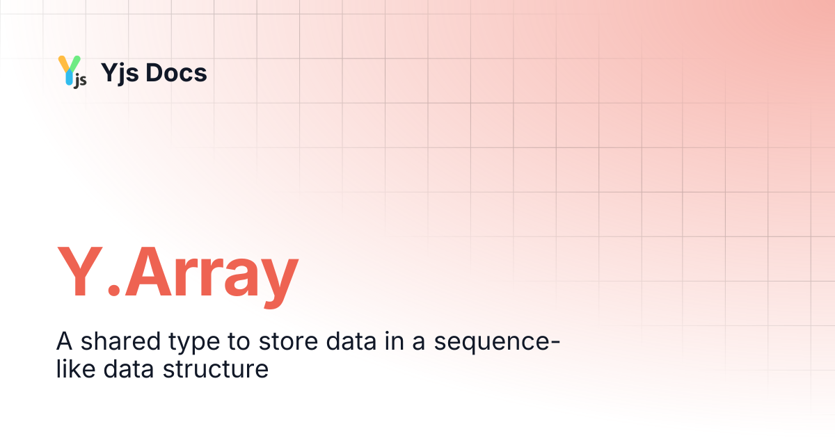 Y.Array | Yjs Docs
